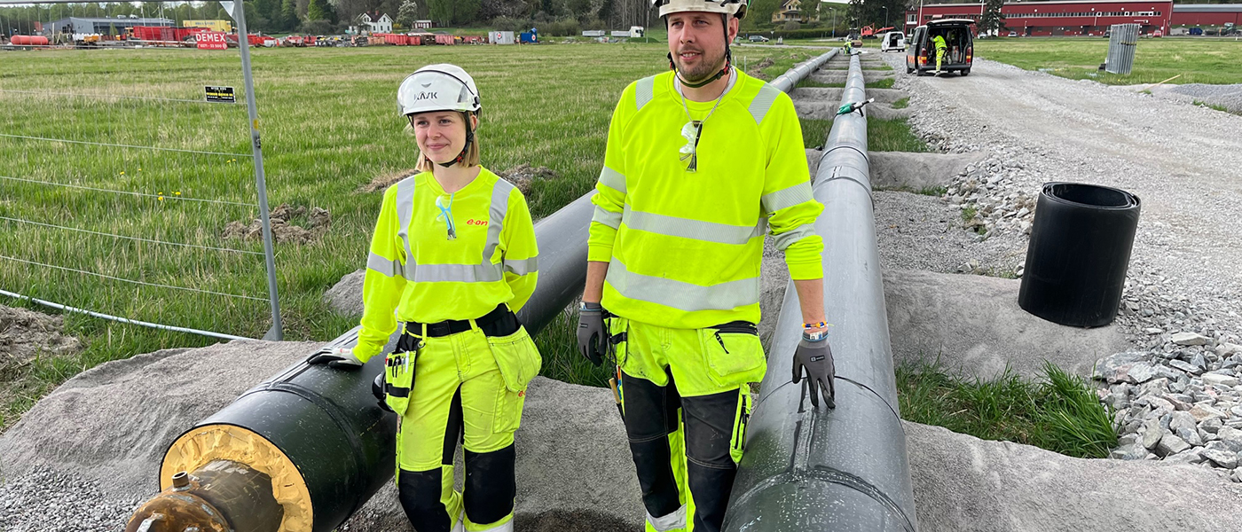 Nydragen ledning säkrar Söderköpings fjärrvärme